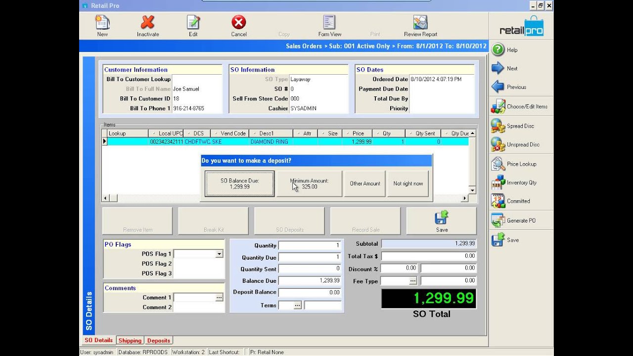 Retail Pro 9 Capabilities: Layaways, Special Orders, and Gift ...