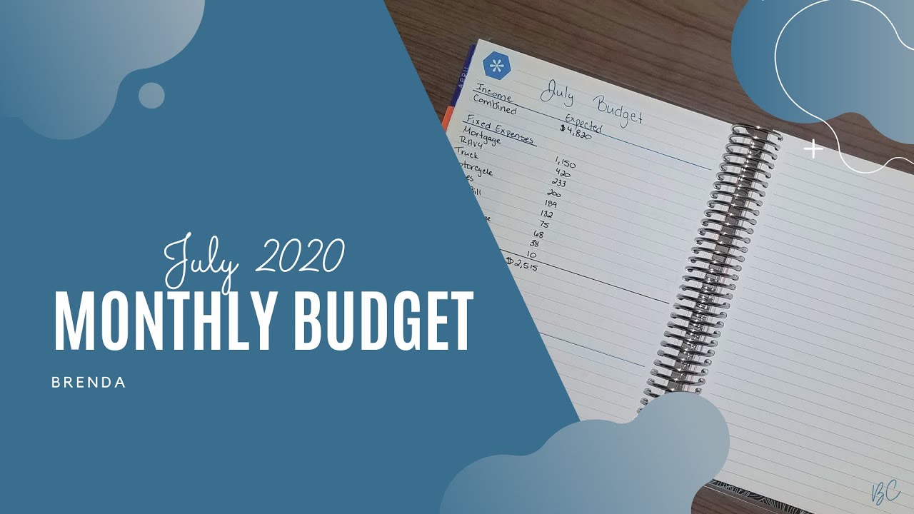 JULY 2020 Budget | Budget with me | - YouTube