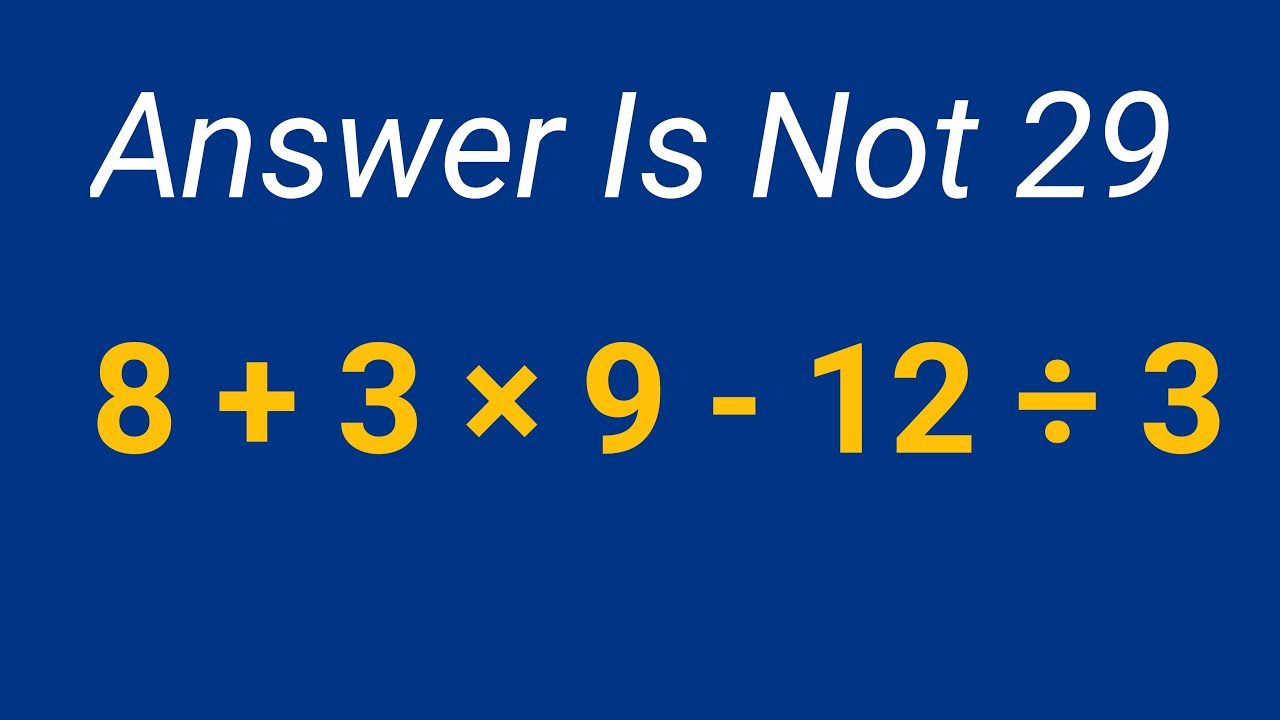 Most People Get This Simple Math Problem Wrong! #math #basicmathetics # ...