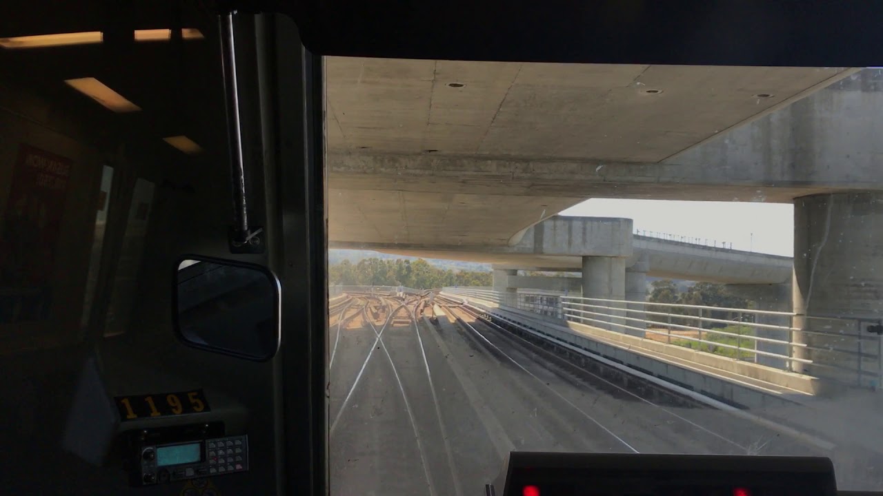 Leaving SFO Airport on BART (Front View) - YouTube