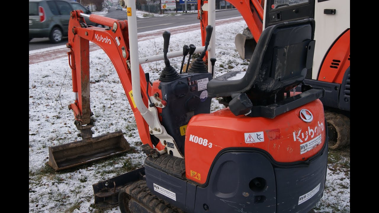 KUBOTA K0008-3 Mini crawler excavator graafmachine Baumaschine Bagger ...