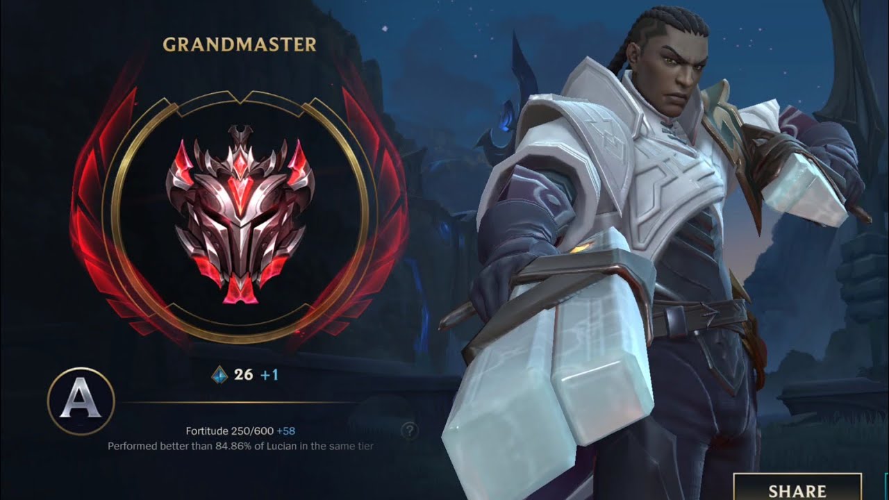 WILD RIFT: MVP LUCIAN GRANDMASTER GAMEPLAY - YouTube