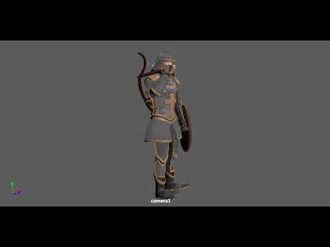 knight idle animation(with bow) - YouTube