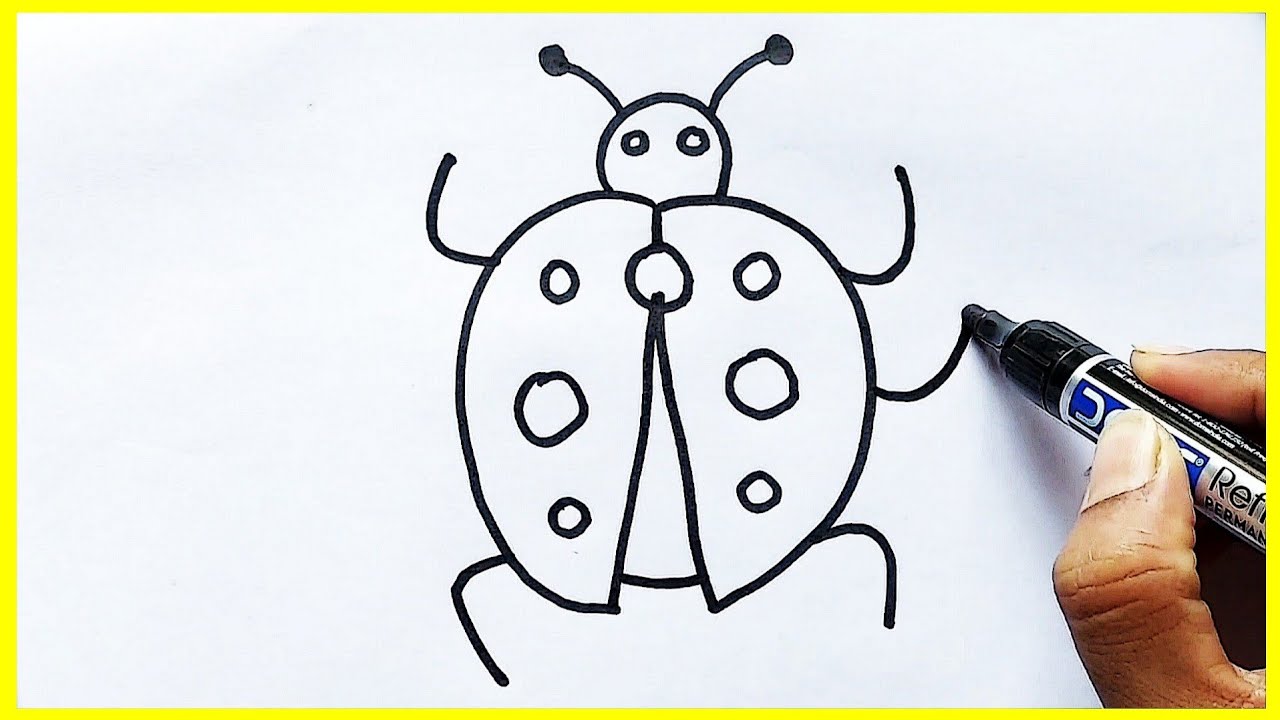 How to Draw a Bug | Easy Bug Drawing for Beginners | Bug Drawing Step ...