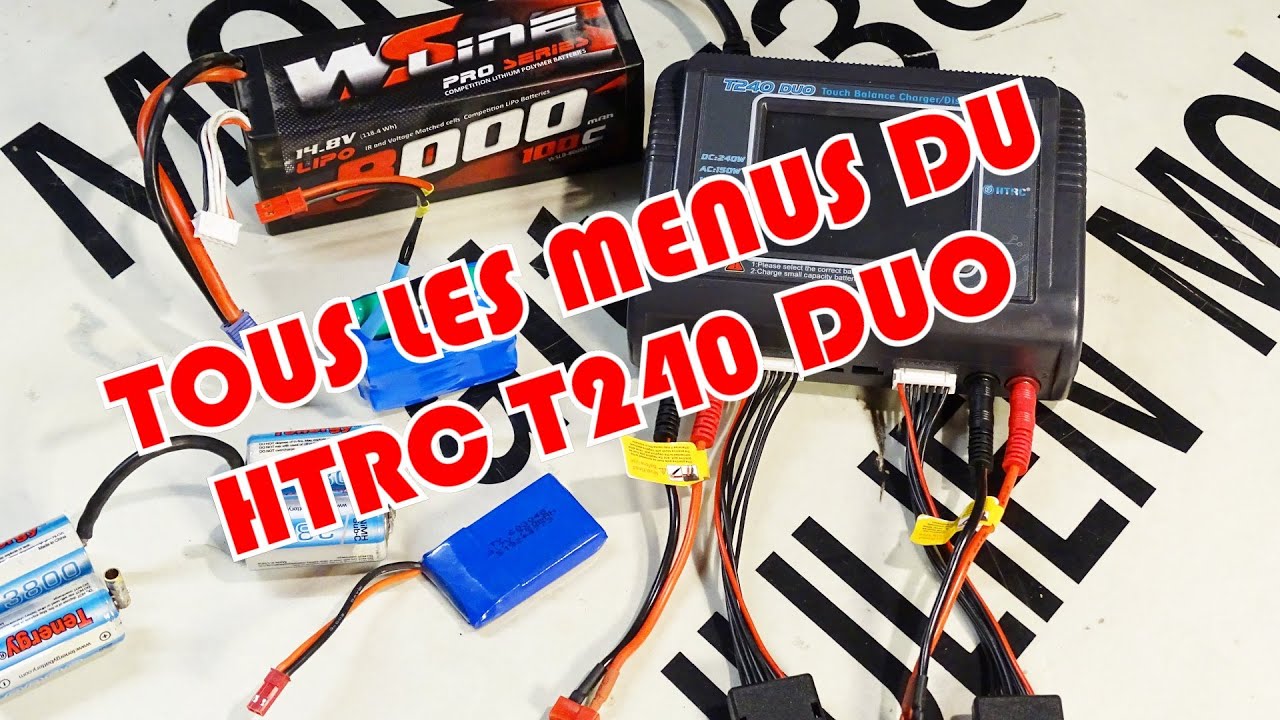 Chargeur HTRC T240 Duo, tous les menus expliqués en français - YouTube