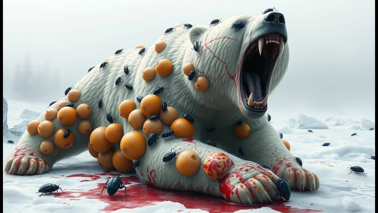 A Rescue Team Saves a Polar Bear Infested With a giant weta \ Polar ...