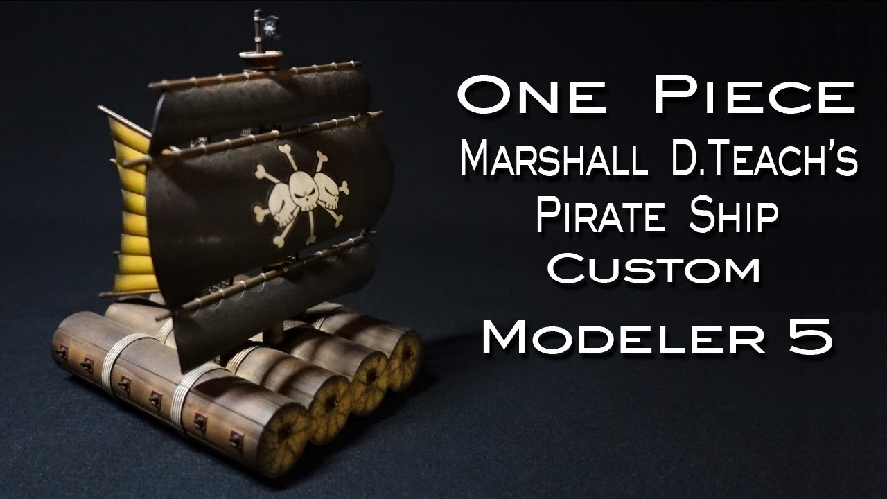 One Piece Anime Ship Marshall D.Teach Pirate Ship Model Kit Grand Ship ...