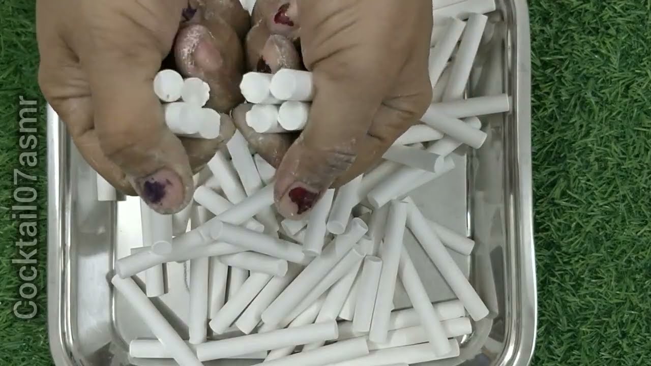 Chalk lovers | Unboxing Sundeep White Chalk & Breaking | Crumbling ...