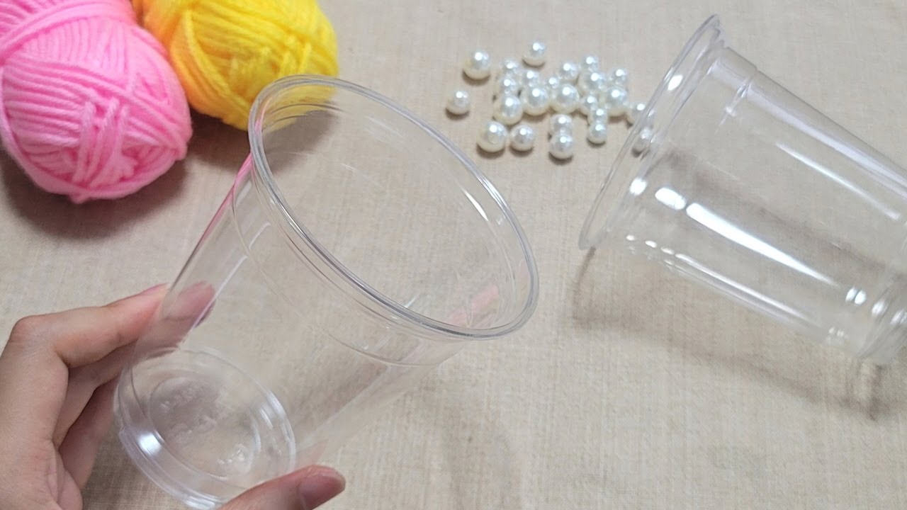 Don't throw away plastic cups! Amazing Recycling Idea - DIY Tips - YouTube