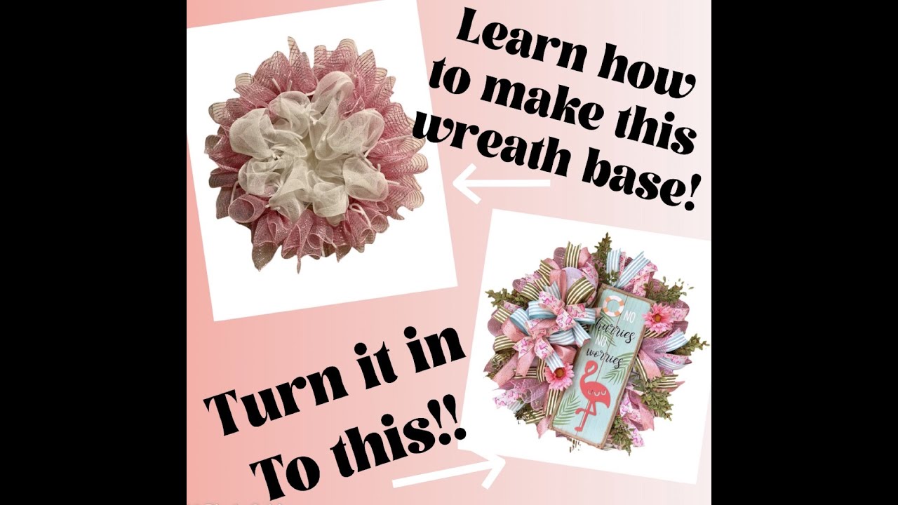 Deco Mesh Wreath Form Using 21" and 10" Deco Mesh - YouTube