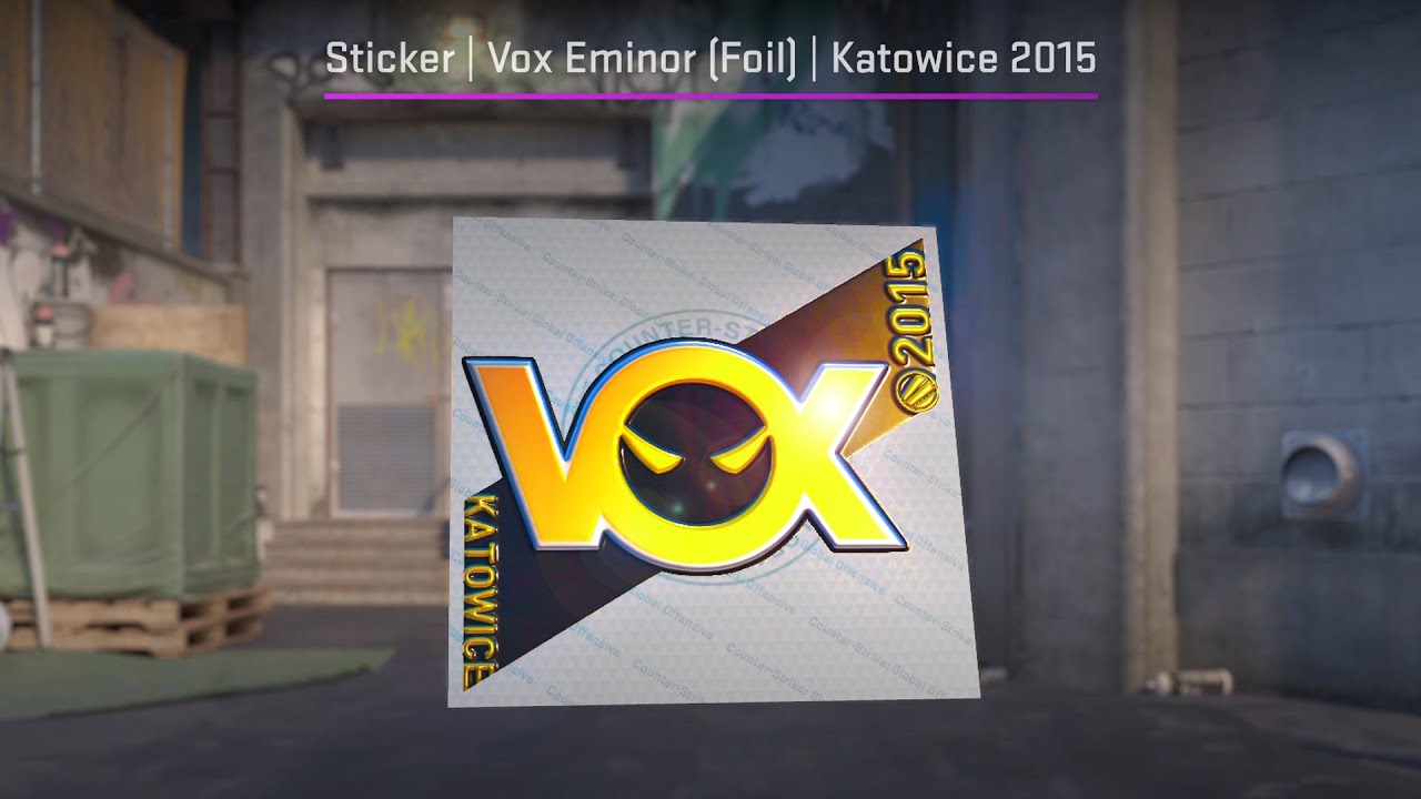 CS2 Updated VOX EMINOR Katowice Foil Sticker - YouTube