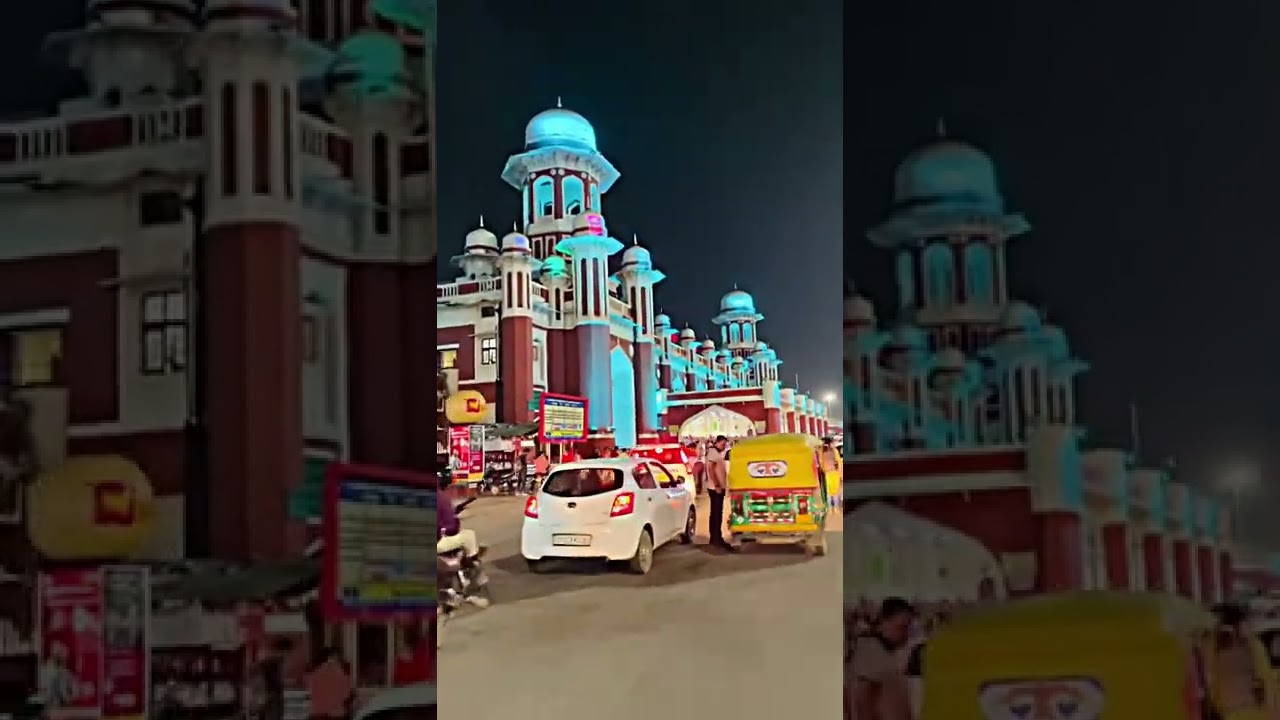 Lucknow charbagh night view is owsm - YouTube