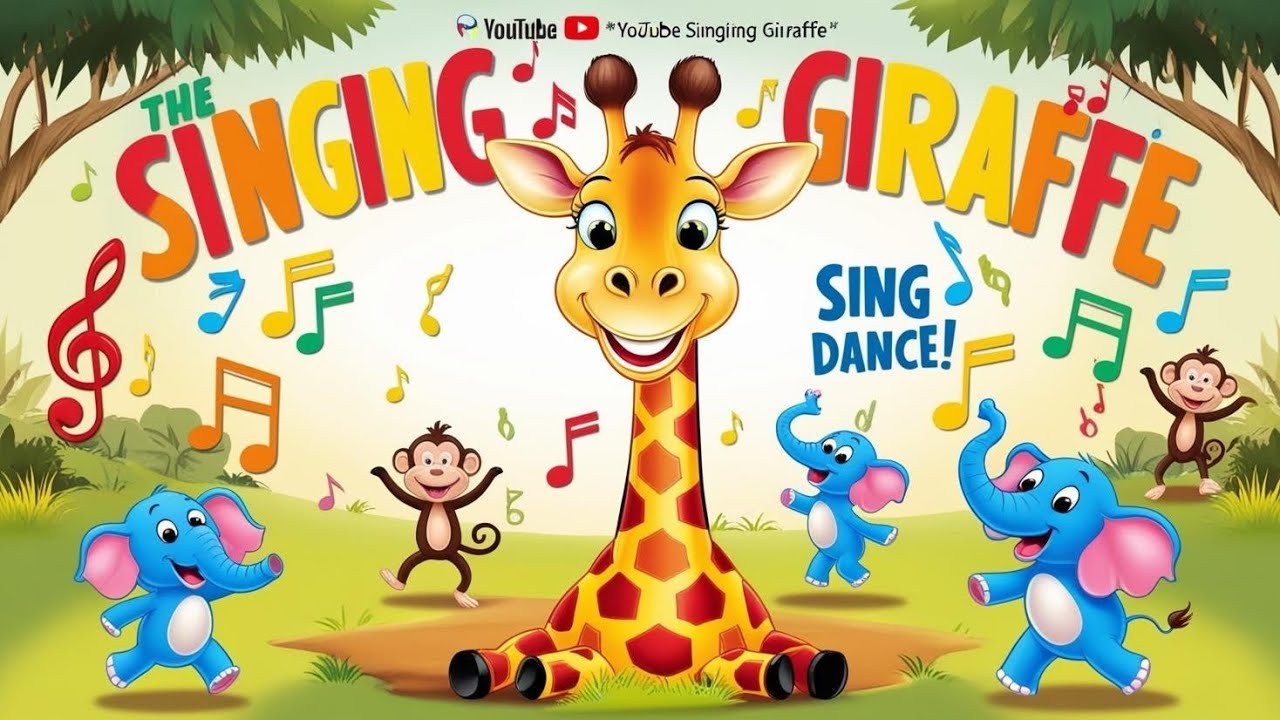 Singing Giraffe and Friends | Kids Song About Animals & Dancing!🦒🦒🔊🔊 ...