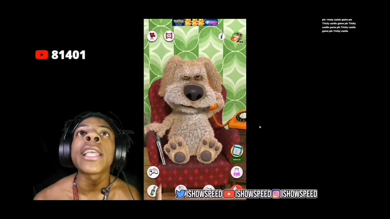 Talking Ben trolling IShowSpeed😂😂(almost cry) - YouTube
