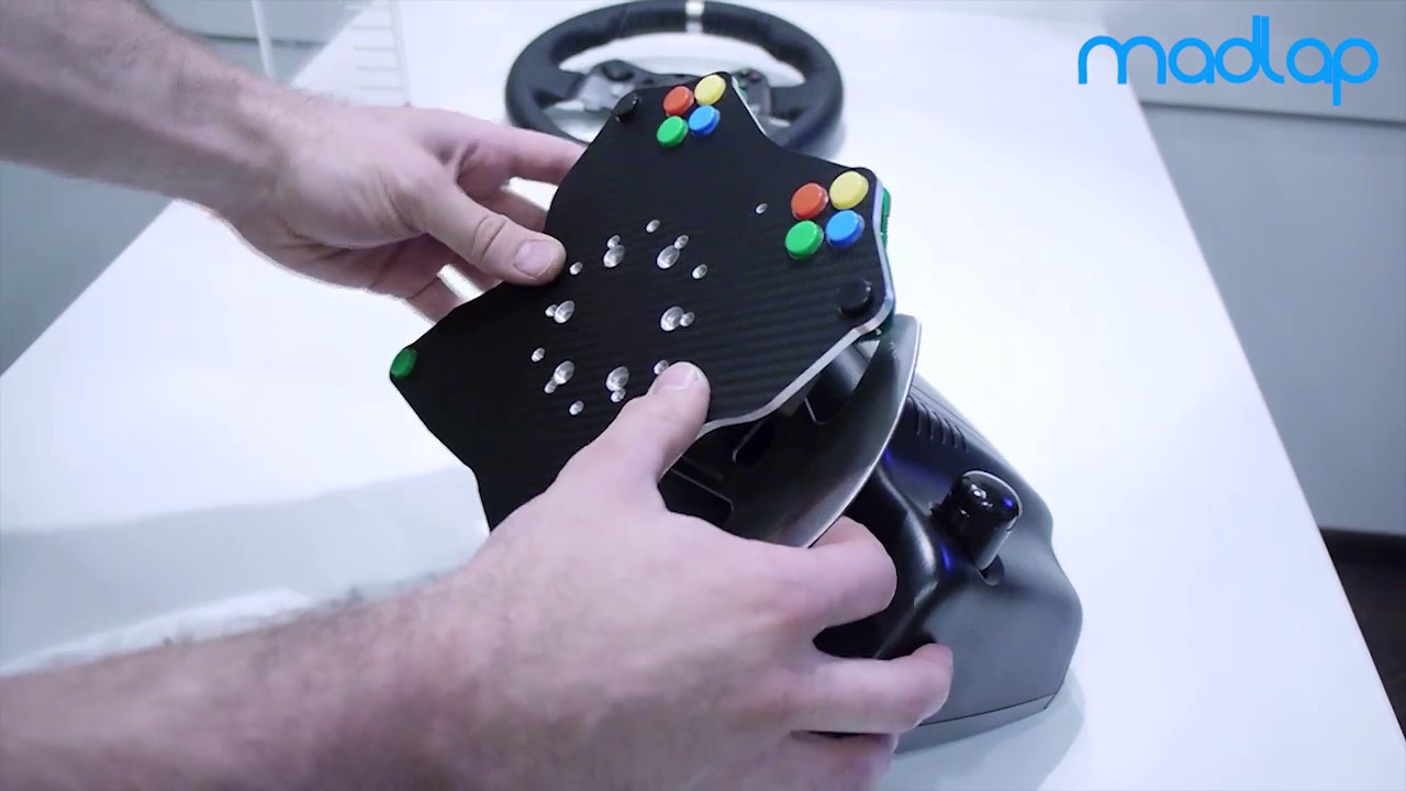 Madlap Plug & Play Button Plate for Logitech G920 steering wheel. - YouTube