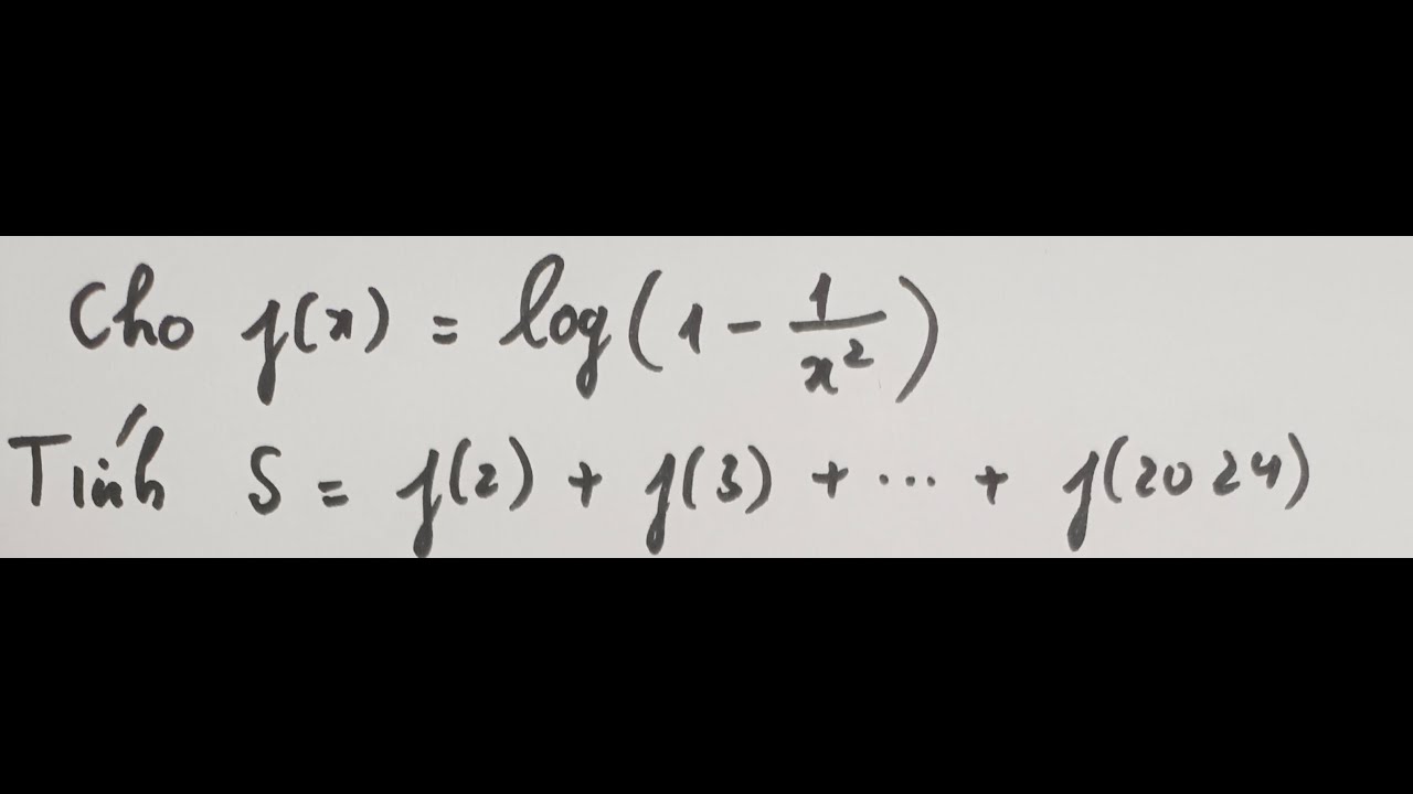 Toán 11 - Lôgarit - B2. Cho f(x) = log(1-1/x^2). Tính S = f(2)+f(3 ...
