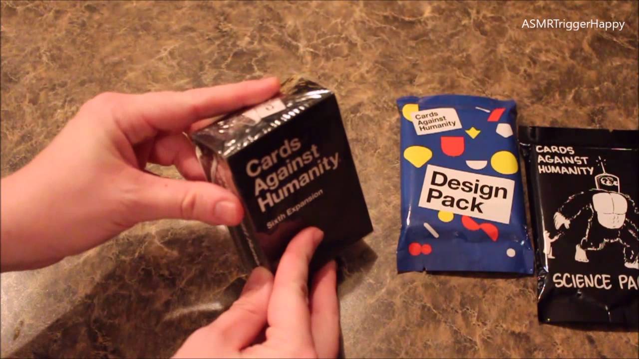 Unboxing Cards Against Humanity Expansion Packs (ASMR) - YouTube