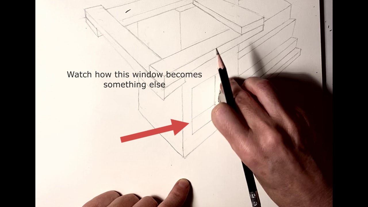 Advanced Perspective drawing with optical illusions - pencil drawing of ...