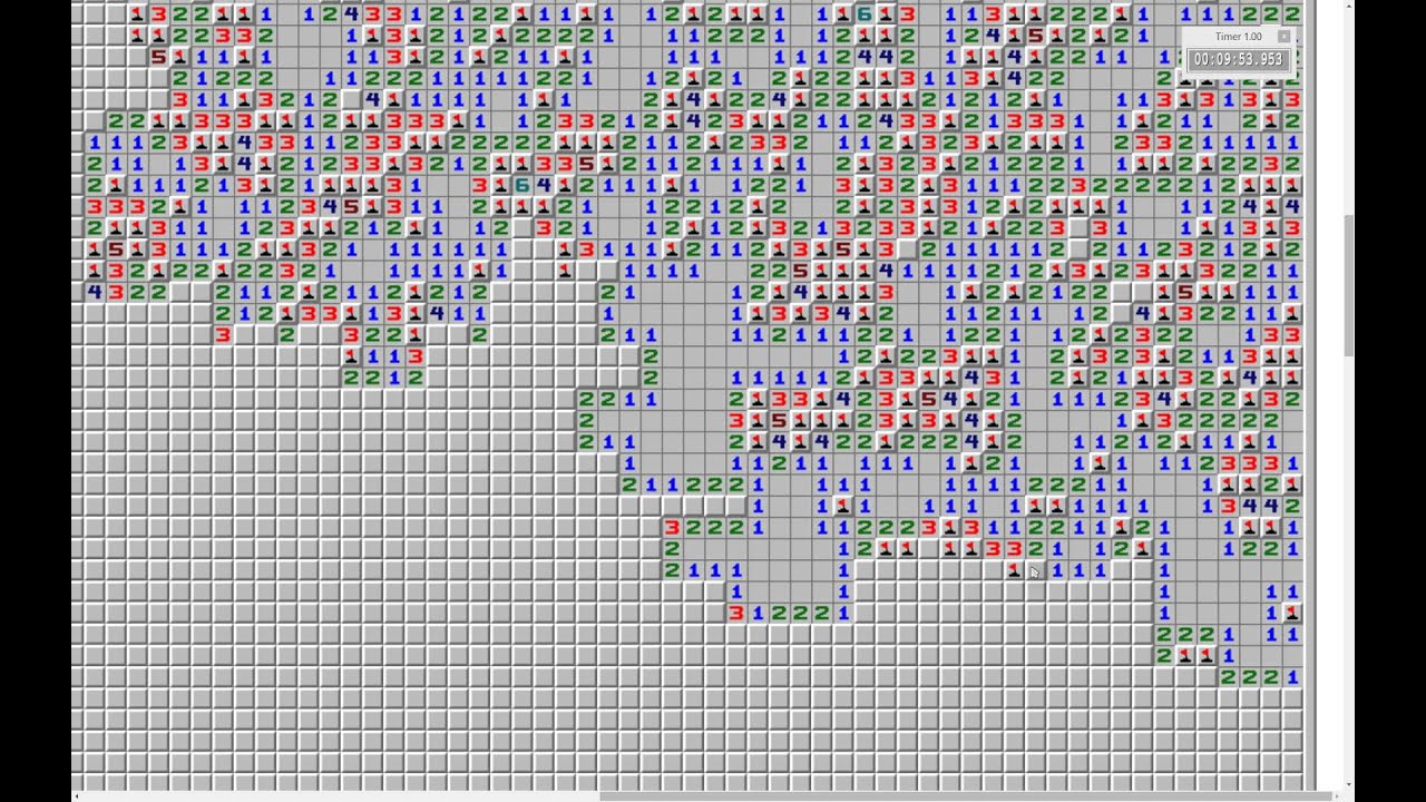 NEW 2nd Biggest Minesweeper Solved 99 Board With 2022 Mines Level new-2nd-biggest-minesweeper-solved-99-board-with-2022-mines-level