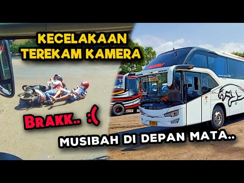 TEREKAM KAMERA Kecelakaan Di Depan Mata !! | Trip Report Bus TENTREM Avante Terbaru
