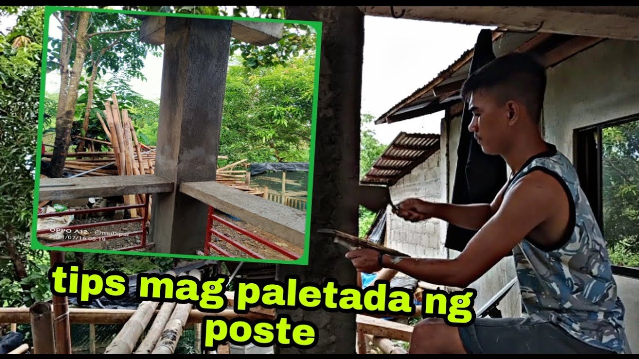 Paano mag palitada ng poste + pag kanto ng poste step by step - YouTube