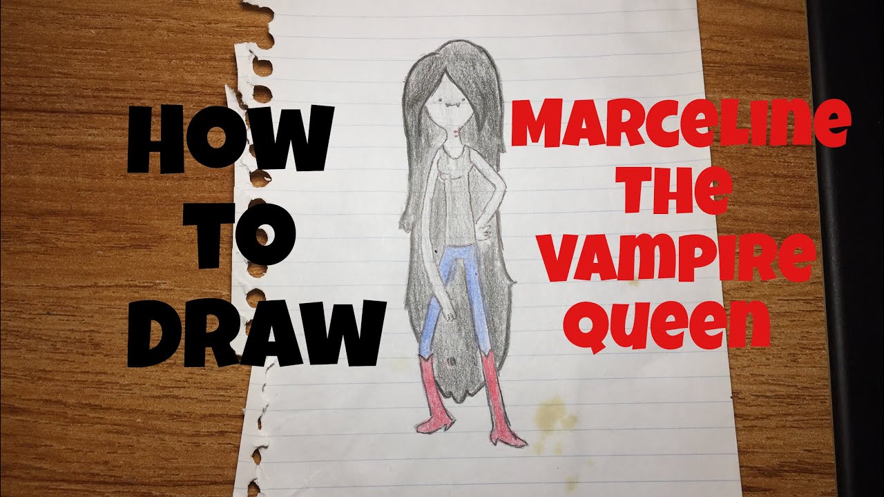How To Draw Marceline The Vampire Queen From Adventure Time - YouTube