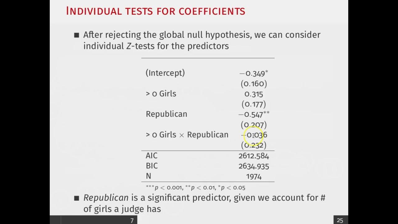 Week 9, Lecture 17, Part 2: Null vs. Full Model - YouTube