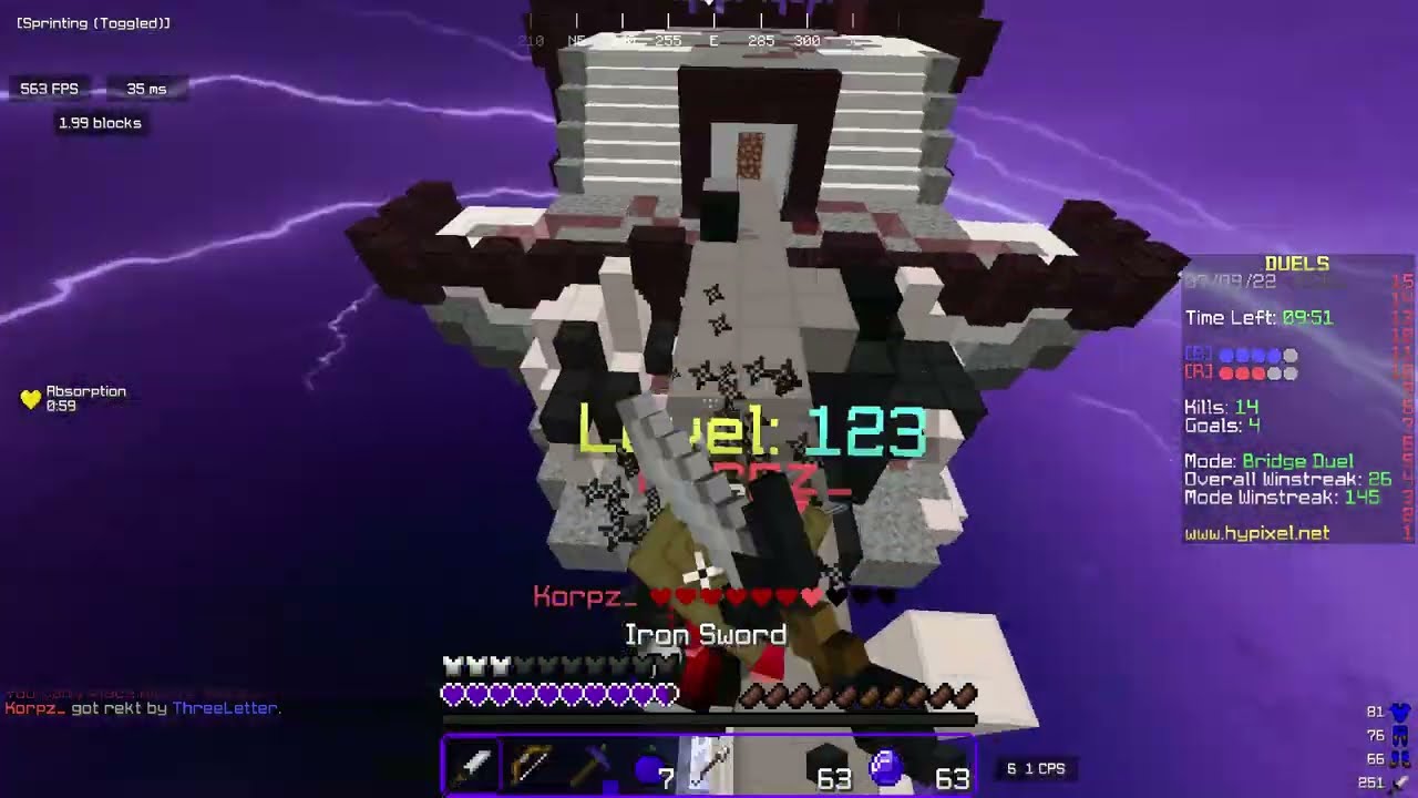 Beating A PRIME In QUEUE!!!! Winstreak 145 Season 3!!! Minecraft Hypixel BRIDGE!!! - YouTube