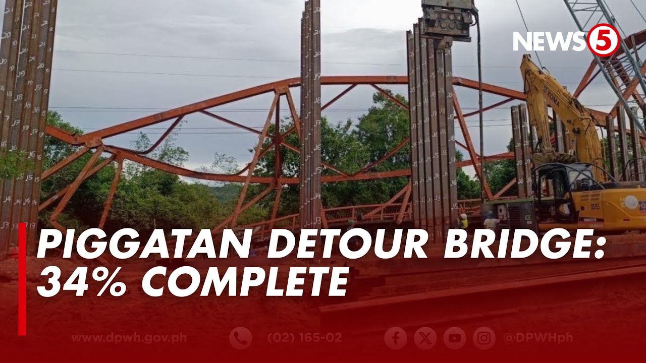 Piggatan Detour Bridge, nasa 34% na sa ika 10 araw ng konstruksyon ...