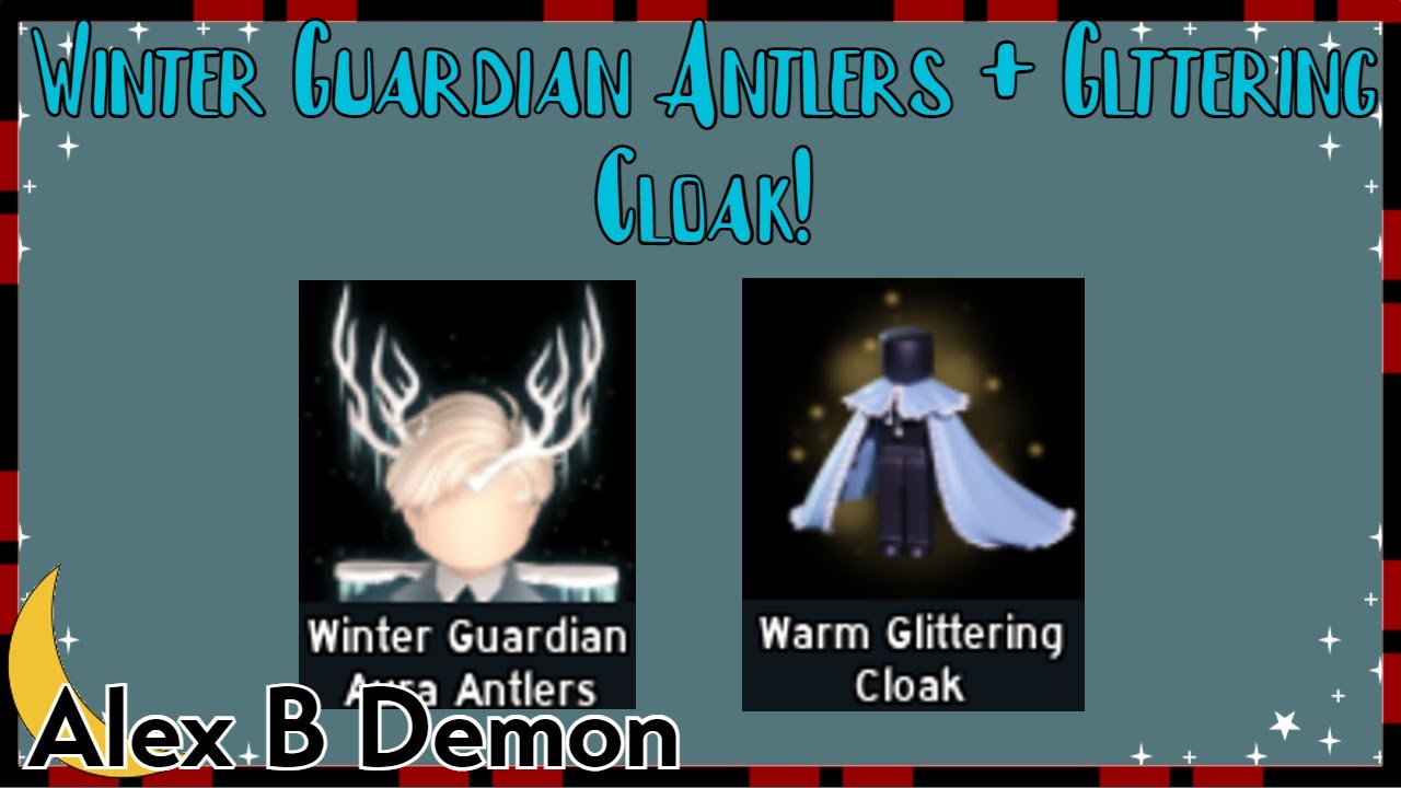 ️4 outfits with glittering cloak and winter guardian antlers (Royale ...