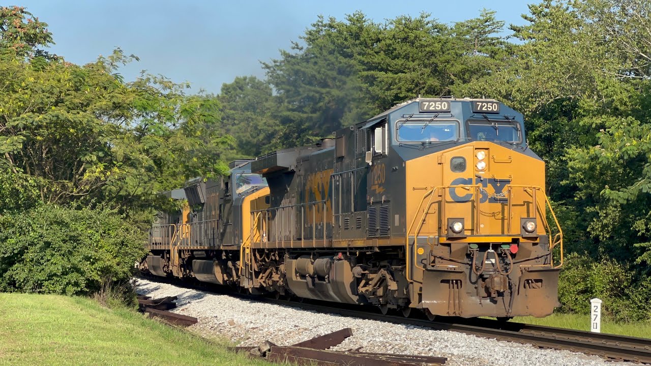 CSX CM44AC 7250 Leads Manifest X542-05 on 8/7/24 - YouTube