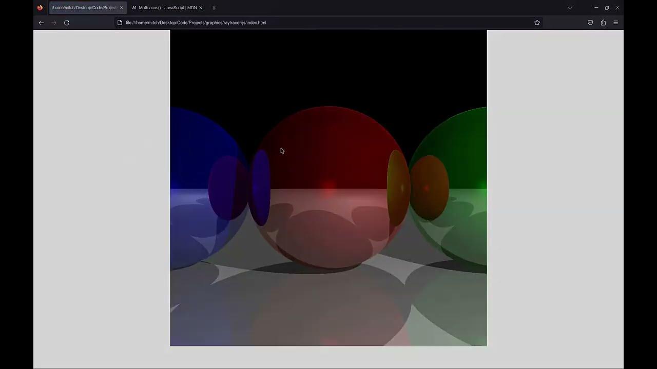 Raytracer Demo - Shadows, Specular lighting, Reflections (Vanilla JS) - YouTube