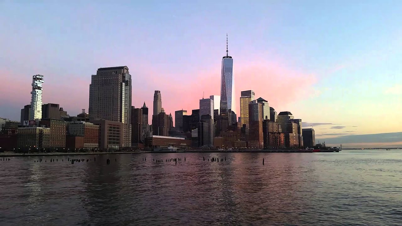 Freedom Tower Timelapse - March 15th, 2016 NYC Sunset - YouTube