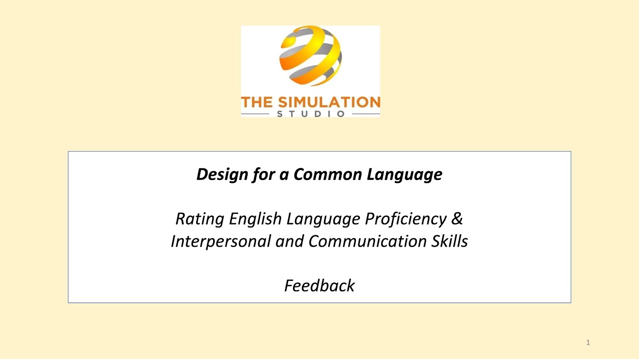 Design For a Common Language - YouTube
