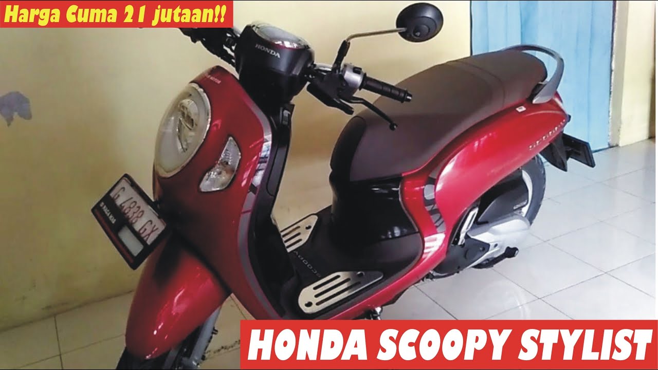 REVIEW..!!! NEW HONDA SCOOPY STYLIST WARNA MERAH DOP TERBARU - YouTube