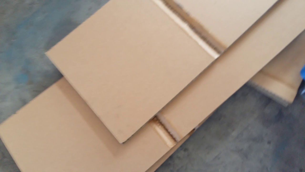 Honeycomb paperboard creasing/ V cutting Machine - YouTube