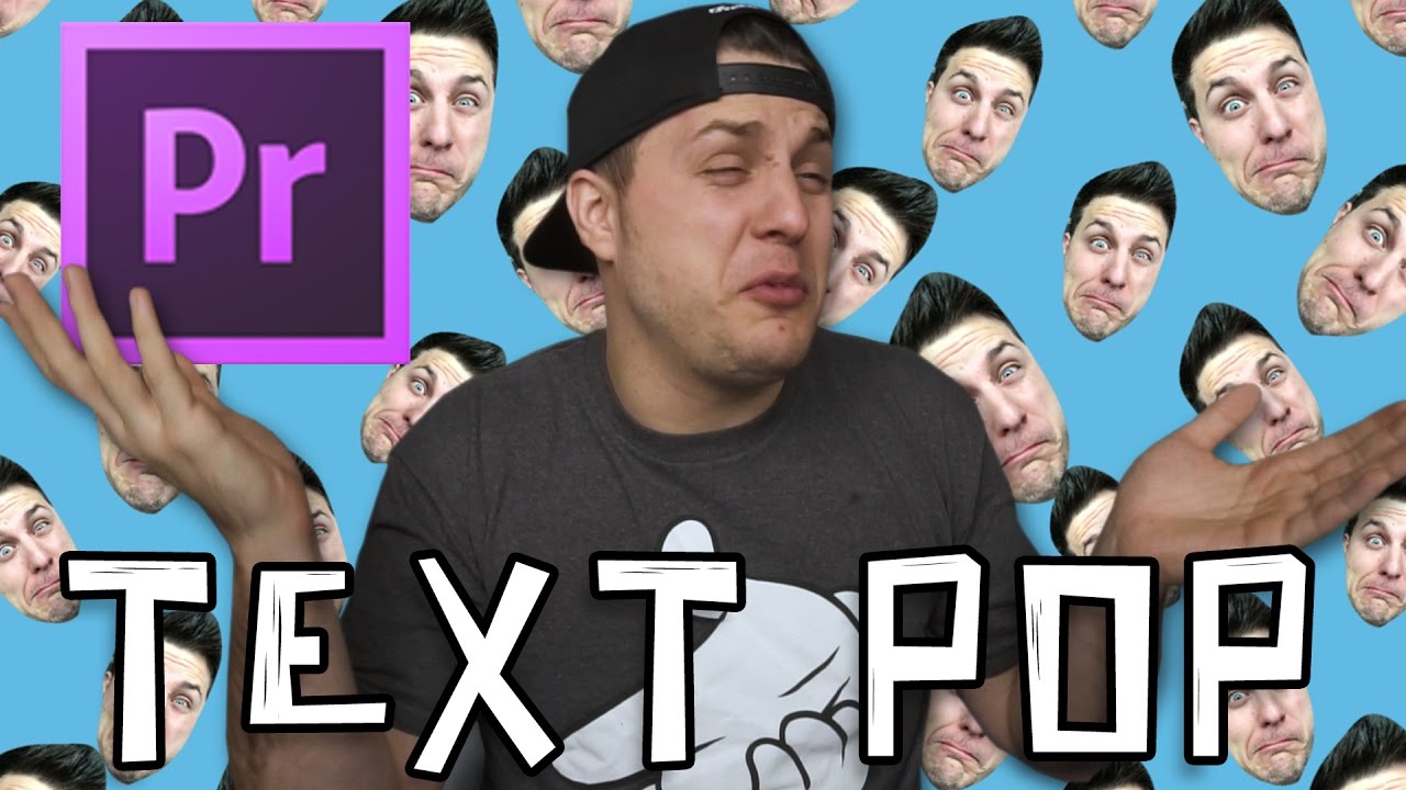 How To Make Text Pop On Screen In Premiere CC - YouTube