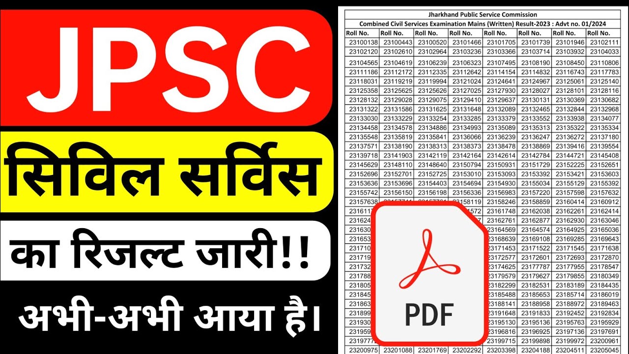 #jps result 2025 || #JPSC mains exam result 2025 #JPSC civil service ...