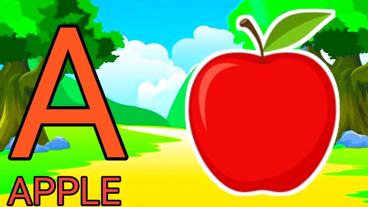 Afor apple। A for Apple ball। ABCD। Abcd phonic song। A to z। - YouTube