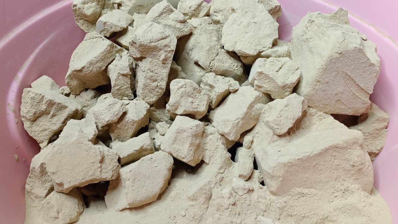 ASMR: pure multani mitti 💛 yellow clay super soft snappy texture. - YouTube