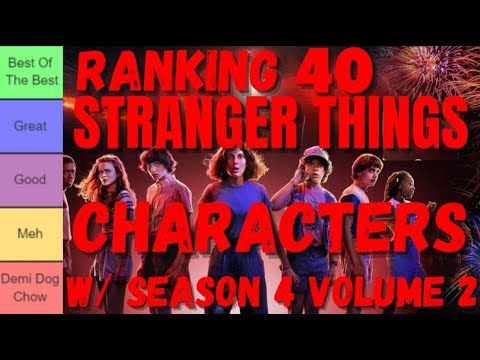 40 Stranger Things Characters Ranked Tier List - YouTube