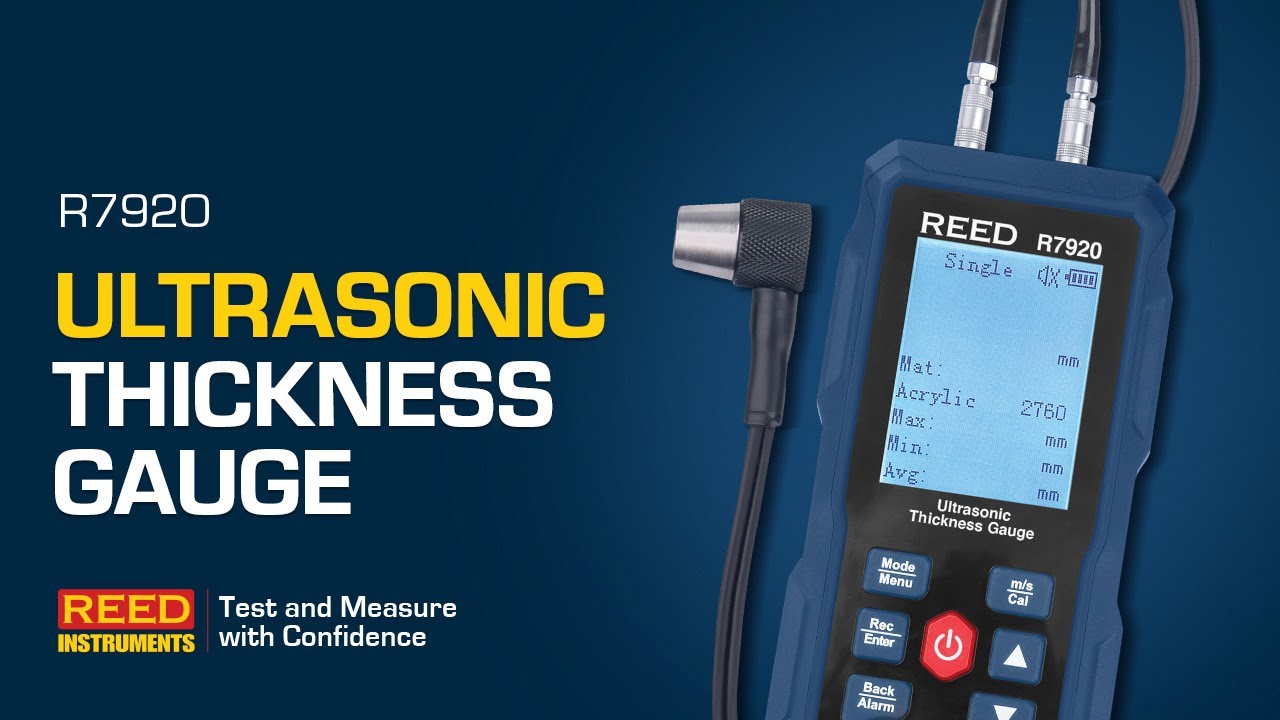 REED R7920 Ultrasonic Thickness Gauge - YouTube