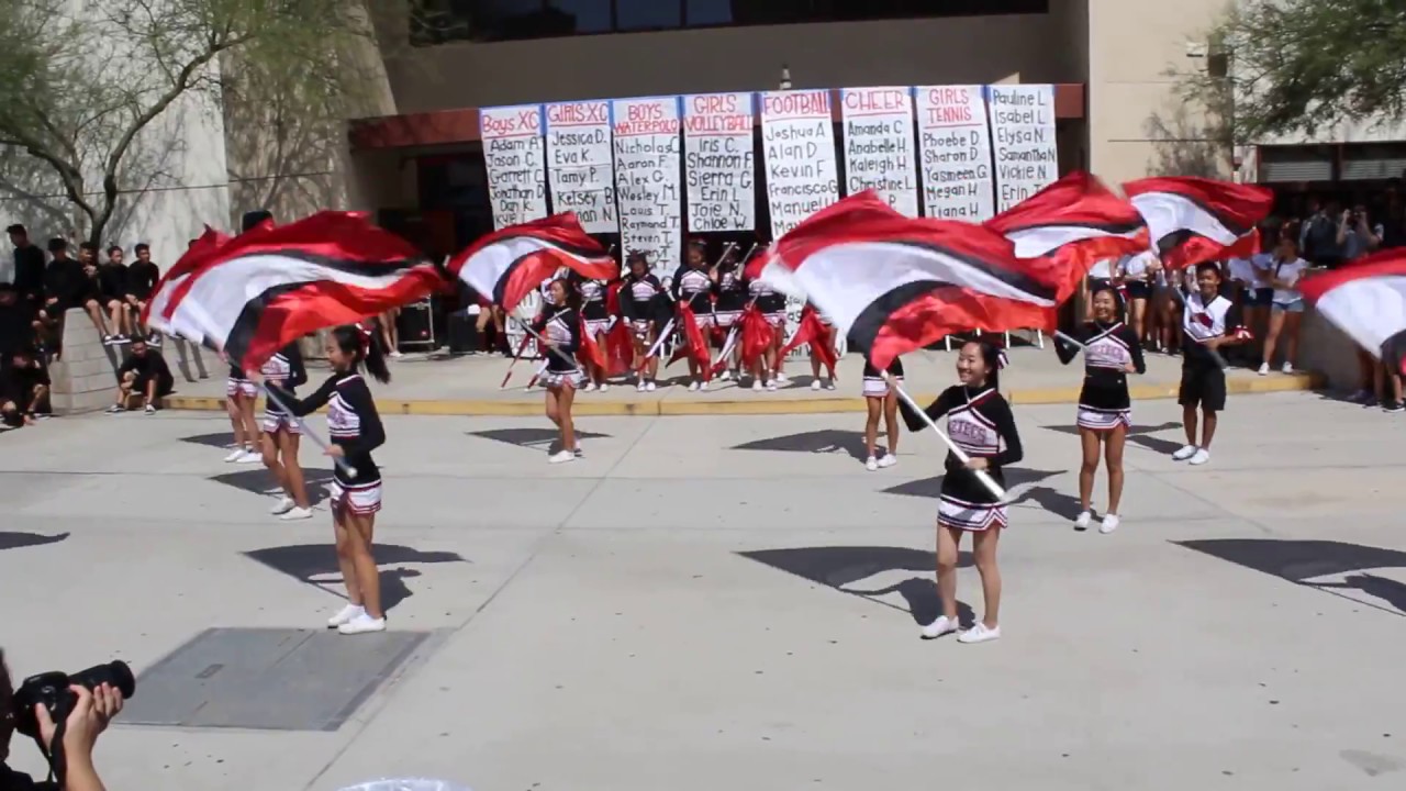 Fall Sports Rally 2018: Colorguard - YouTube
