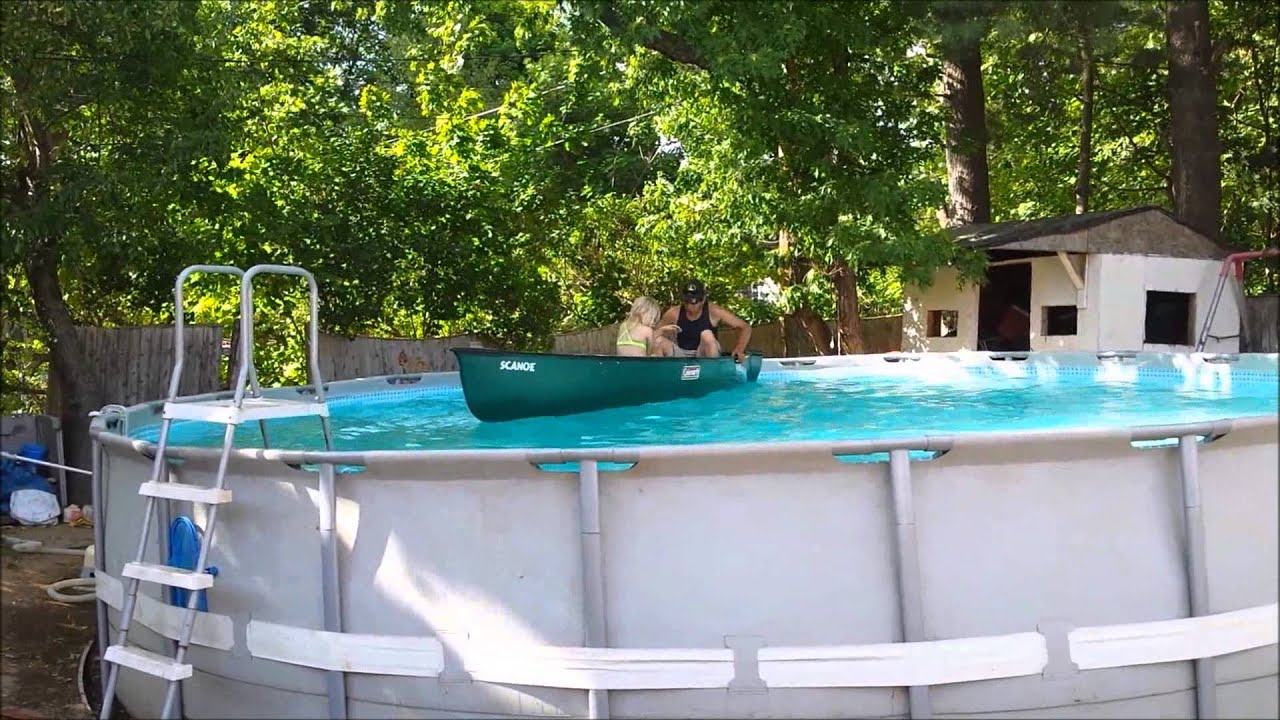 Fun with a Canoe and a pool, Mailday - YouTube