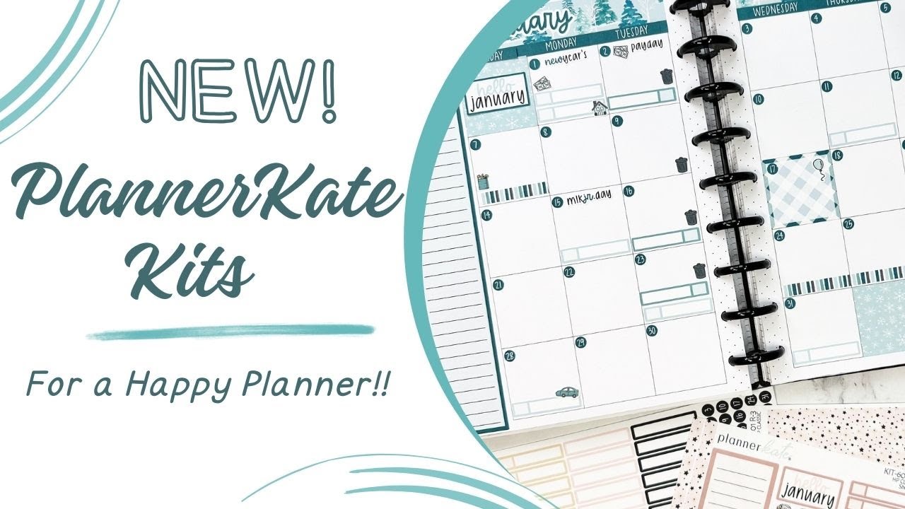 NEW!!! Happy Planner Monthly Kits by PlannerKate - YouTube