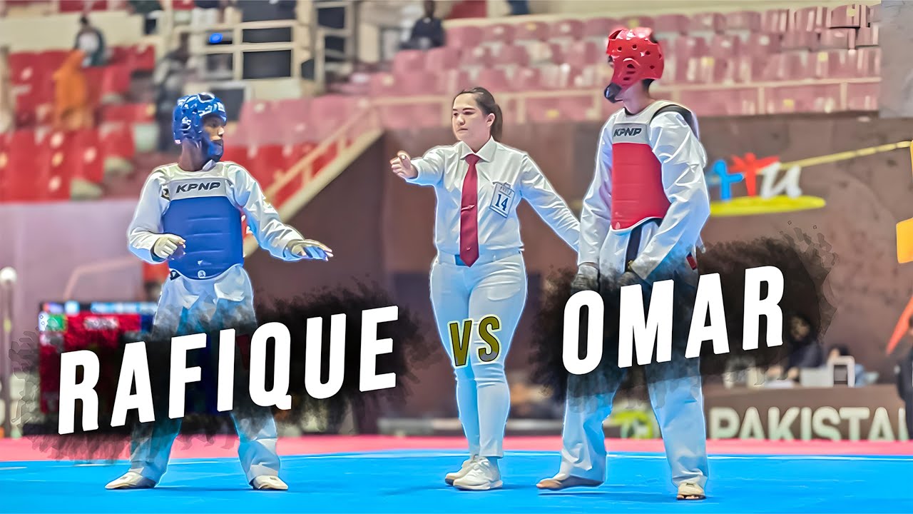Muhammad Rafique vs Muhammad Omar | Male -55 kg | 7th Asian Taekwondo ...