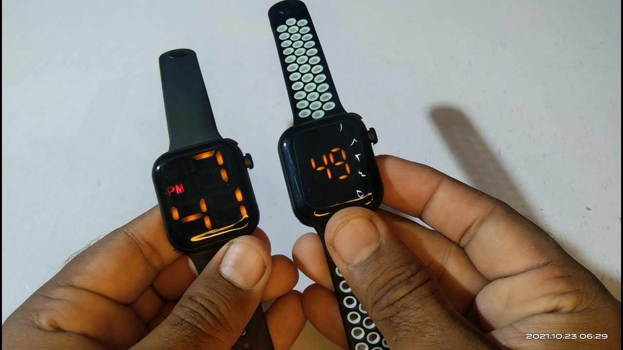How To Set Date and Time in Digital Watch | led watch time setting ...