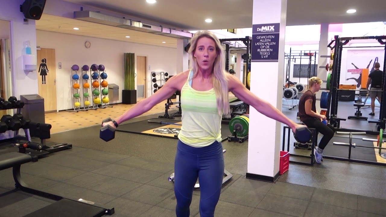 Standing Dumbbell Side Raise - YouTube