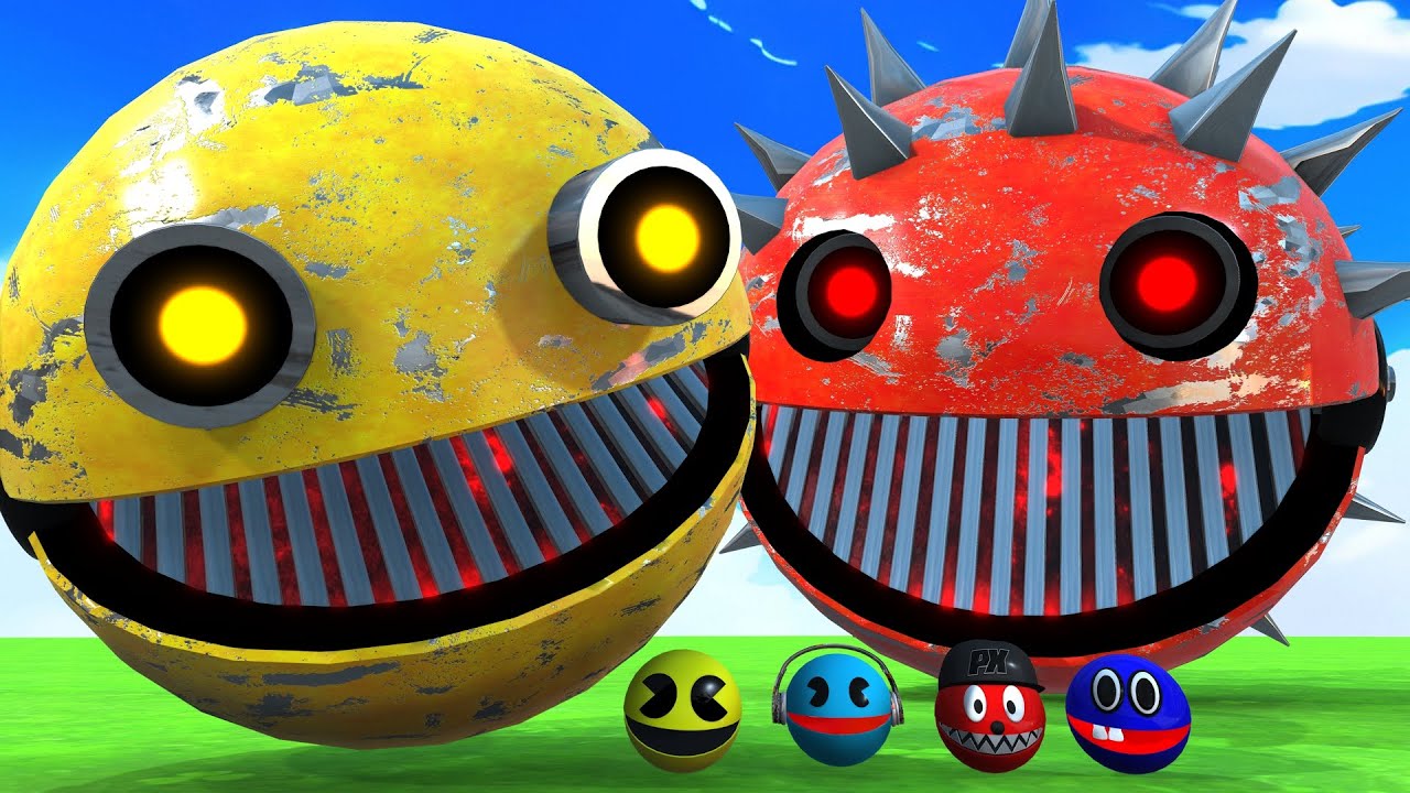 Robot Pacman vs Cartoon Cat vs Ms Pacman vs Scary Pacman & Lava Monster ...