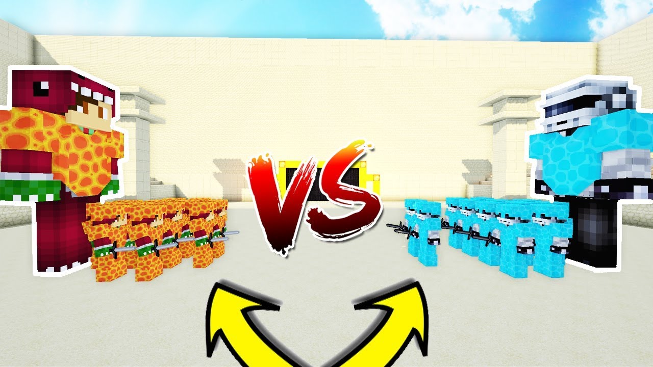 EJERCITO DE LAVA VS EJERCITO DE AGUA 💀😱!! - MINECRAFT BATALLA DE ...